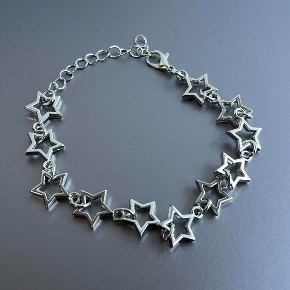 Accessories | Y2k 200s Style Starstacked Cute Goth Grunge Silver ...